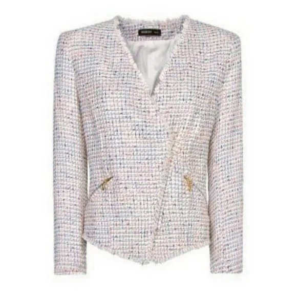 Mango | Jackets & Coats | Nwot Mango Frayed Trim Boucle Jacket | Poshmark